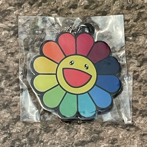 MURAKAMI | Accessories | Murakami Red And Orange Flower Keychain With ...